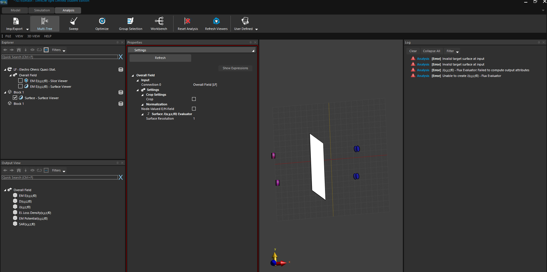 Compute the total current flowing between two electrodes in an Electro Quasistatic LF simulation ...